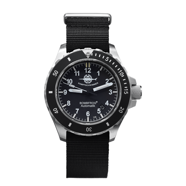 BT-25 STAINLESS STEEL EDITION COMBAT SWIMMER | NATO BRACELET – BOMBFROG